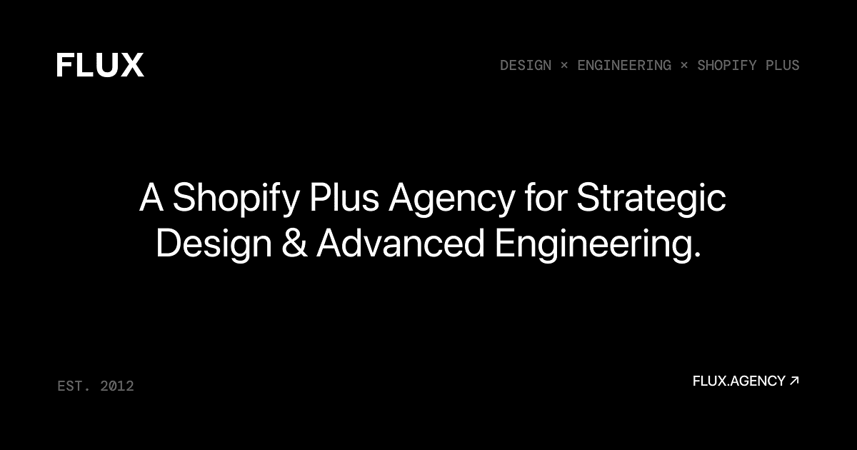Shopify Plus Agency Melbourne - Design & Engineering | Flux Agency