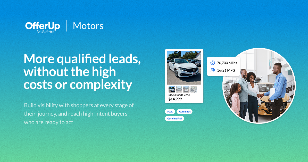 OfferUp Motors - Reach Local Buyers & Grow Your Dealership