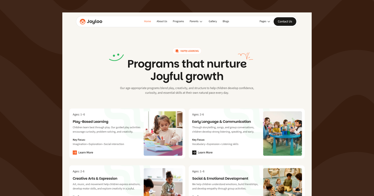 Programs - Joyloo - Webflow Html Website Template